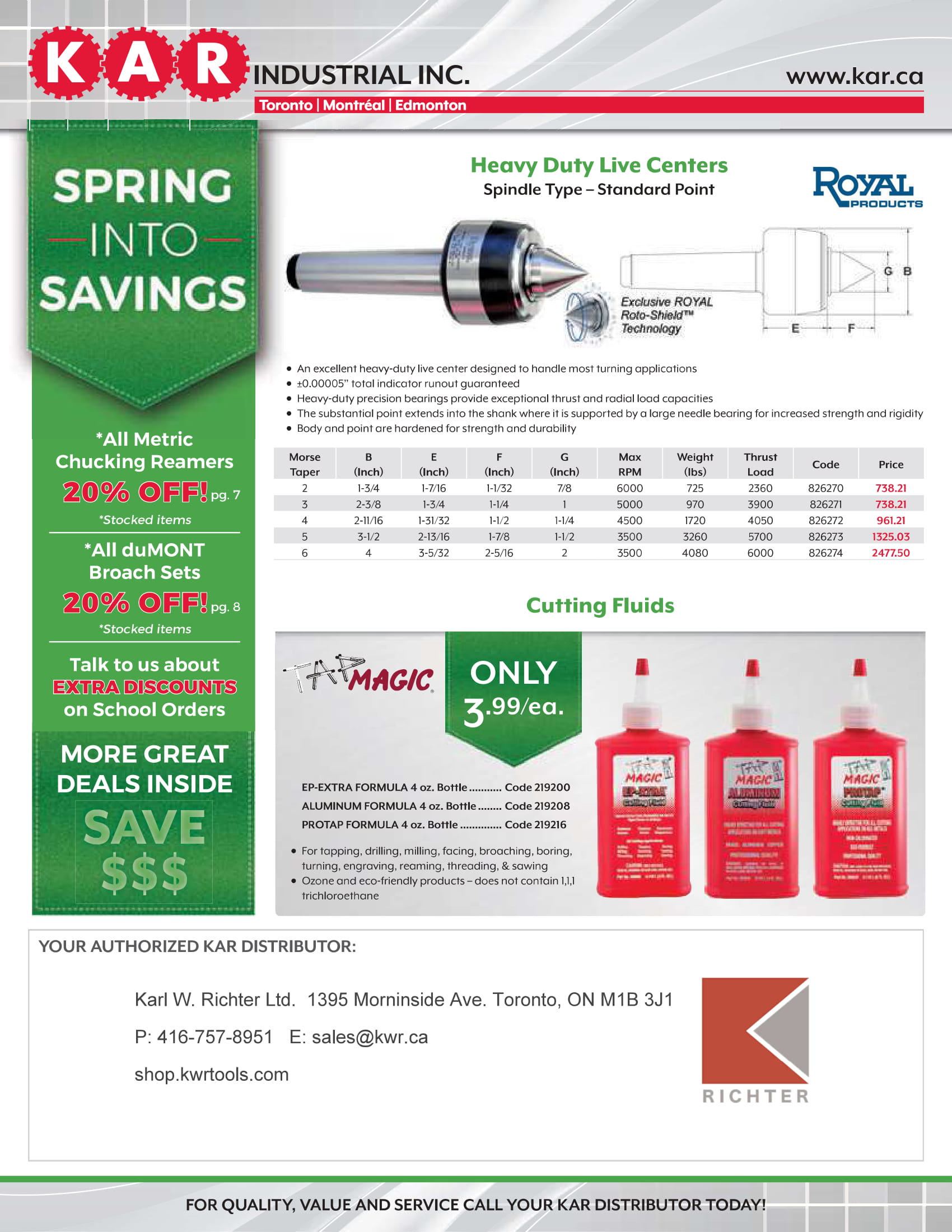 Karl W. Richter Ltd. Promotions